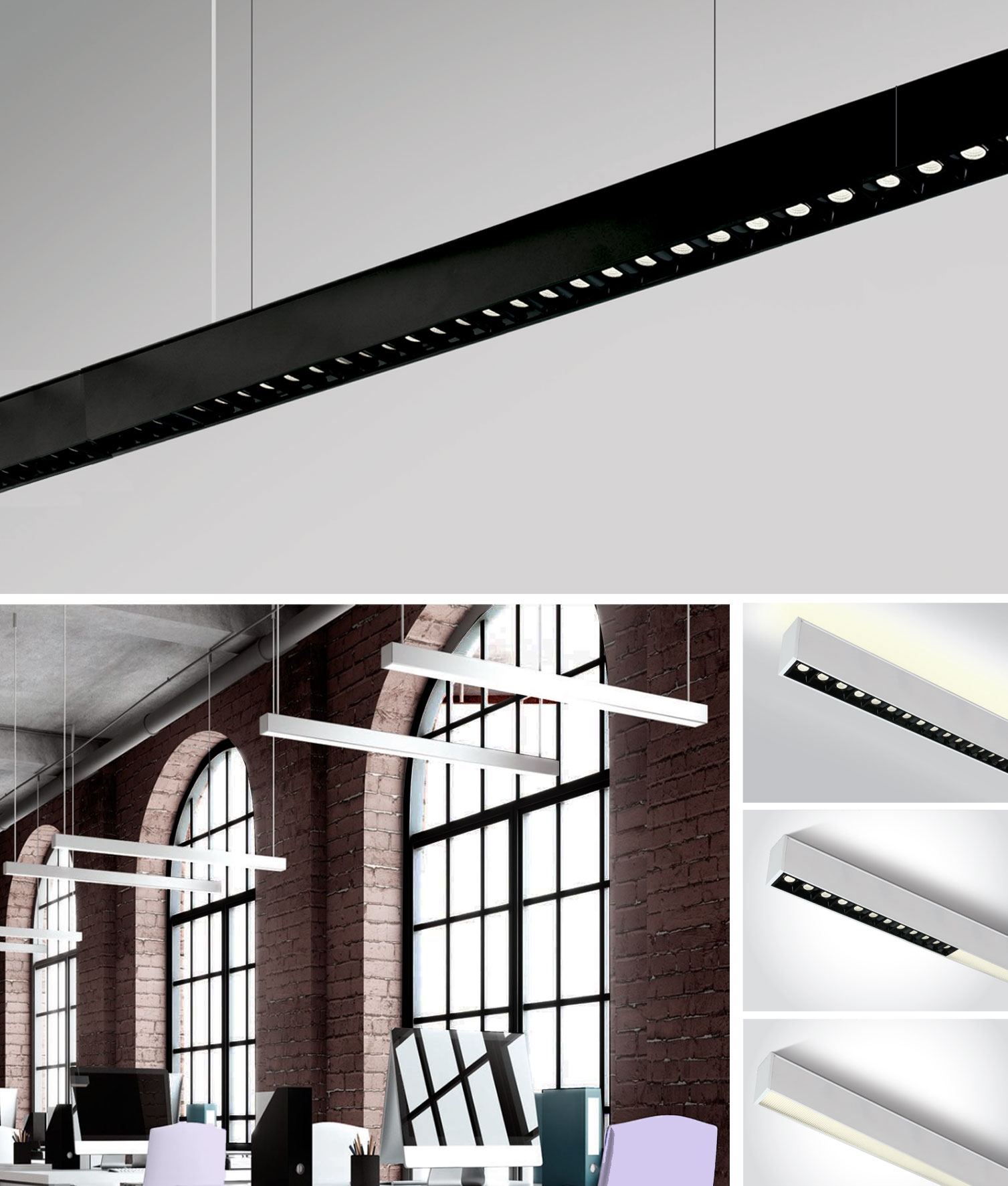 UGR compliant linear LED lighting solutions. Wire suspended or ceiling fixed - designed for ...
