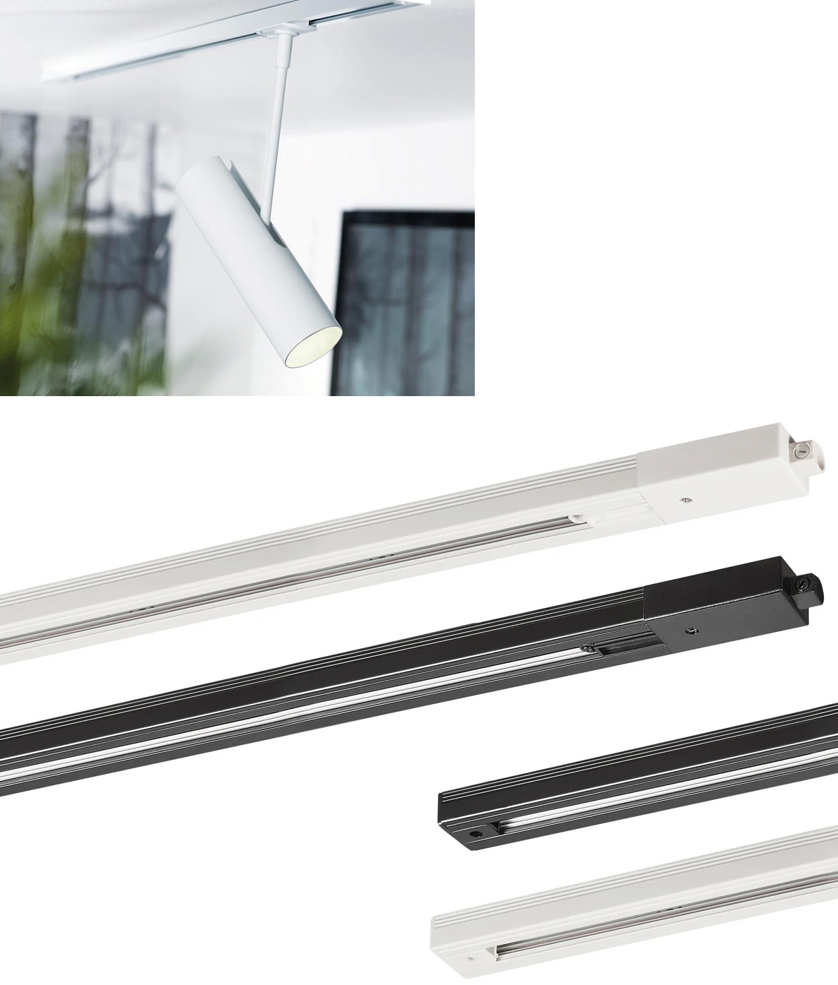 Ready To Install Designer Lighting Track - 1 & 2 Metre Long