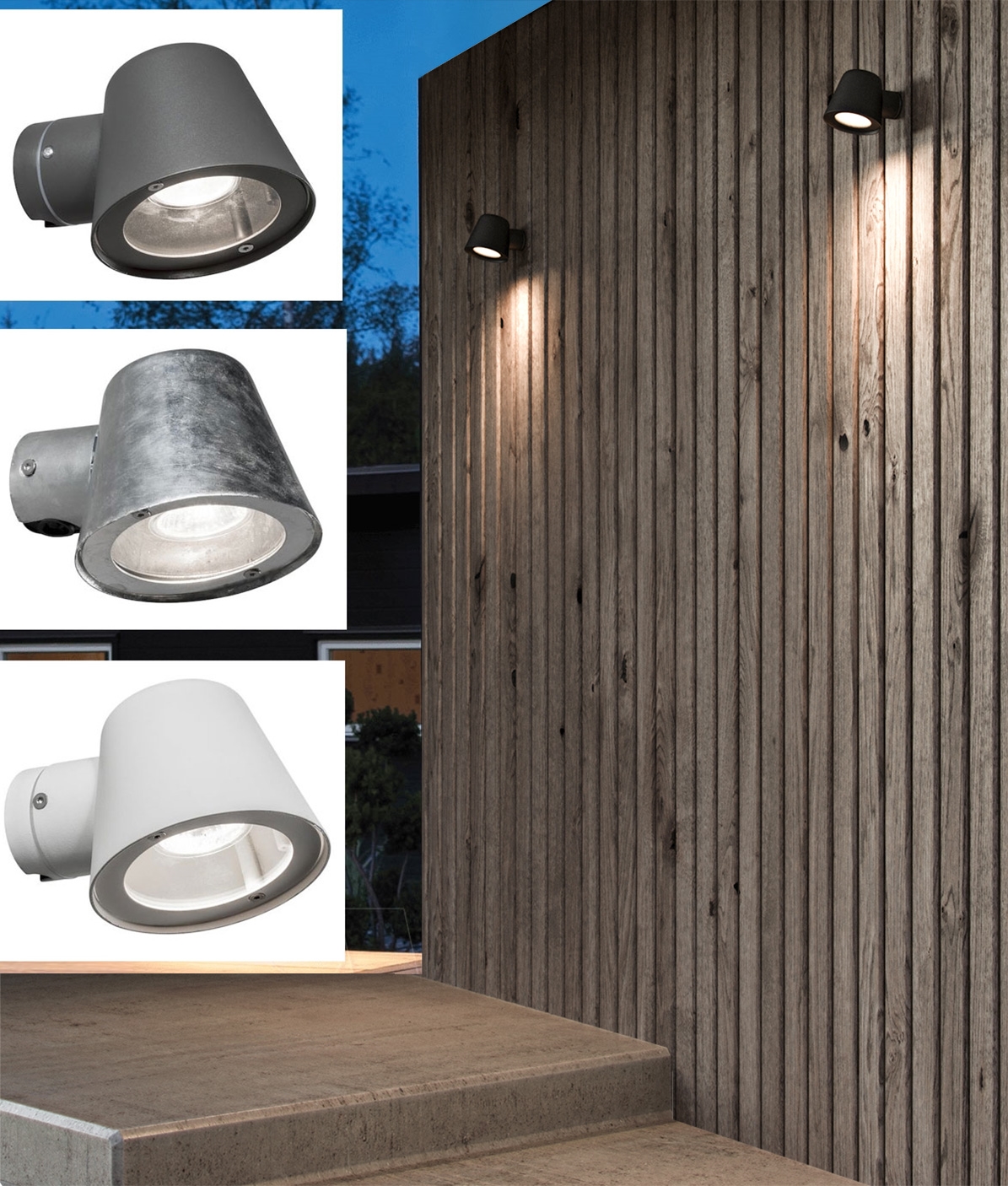 Simple Scandi-Design IP44 Rated Outdoor Dark Sky Friendly Downlight - 3 ...