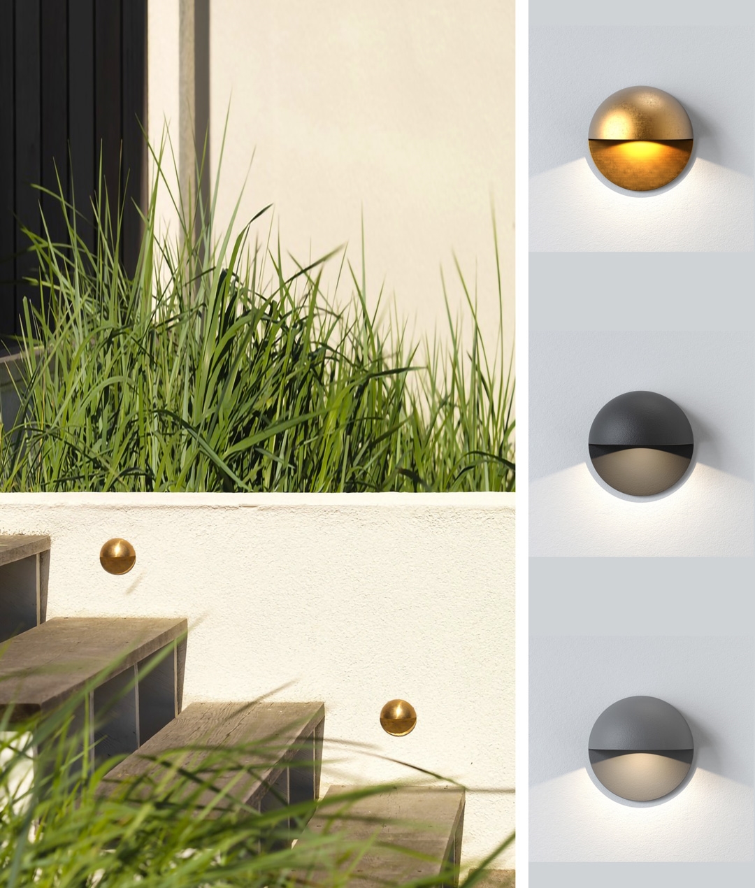 Semi-Recessed Low-Level Guide Light - Low-Glare, Long-Life LED and ...