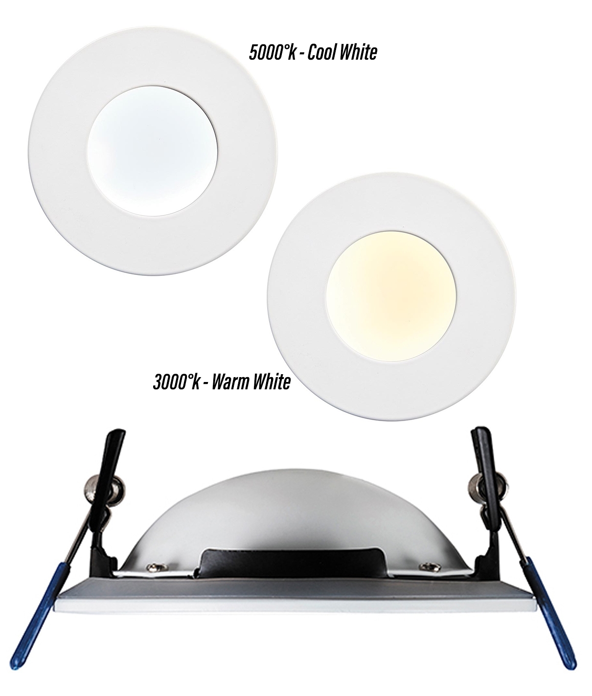 Super Low Profile Fire Rated IP65 LED Dimmable Downlight - Needs only a ...