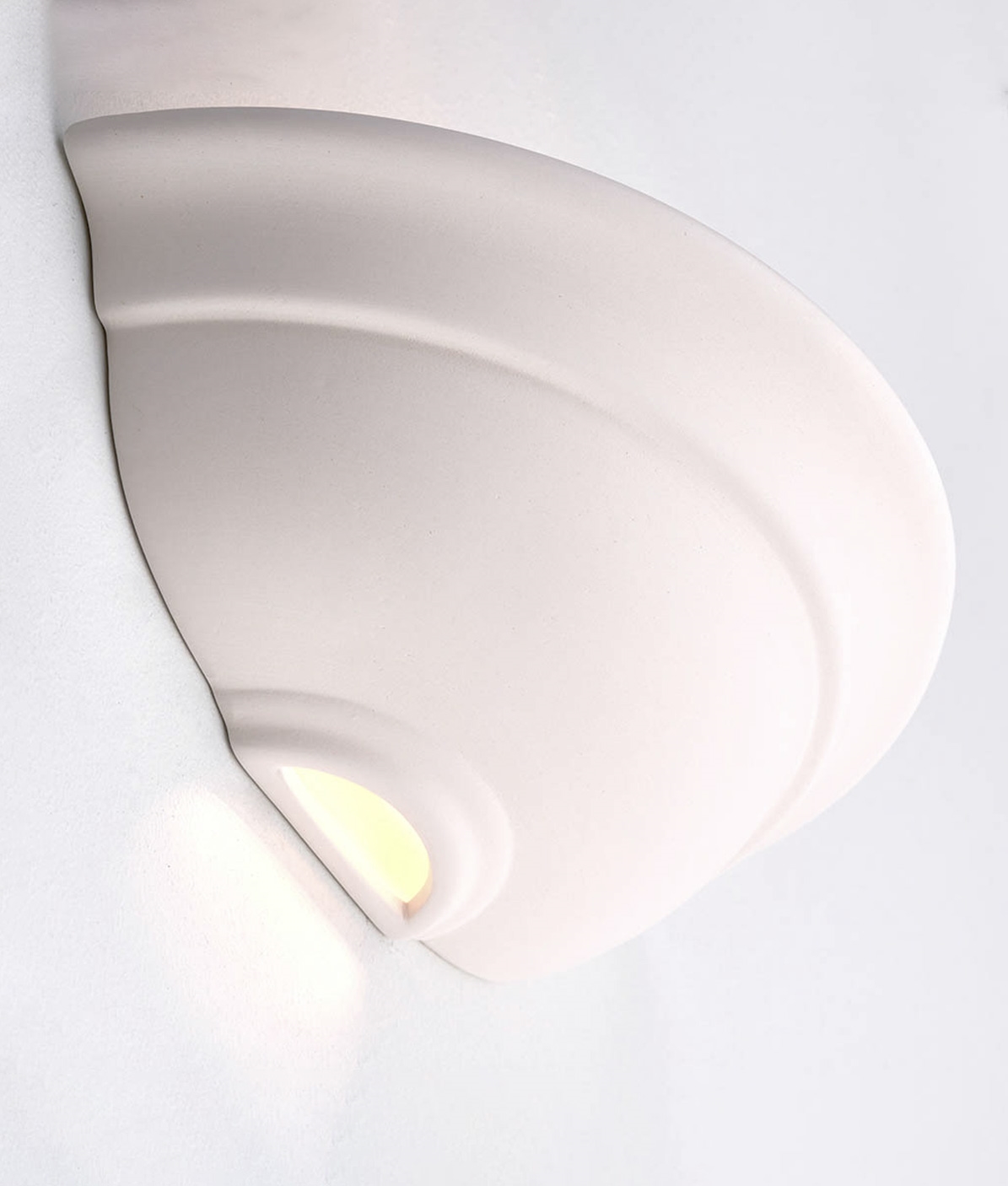 Paintable Ceramic Wall Light with Upward Light