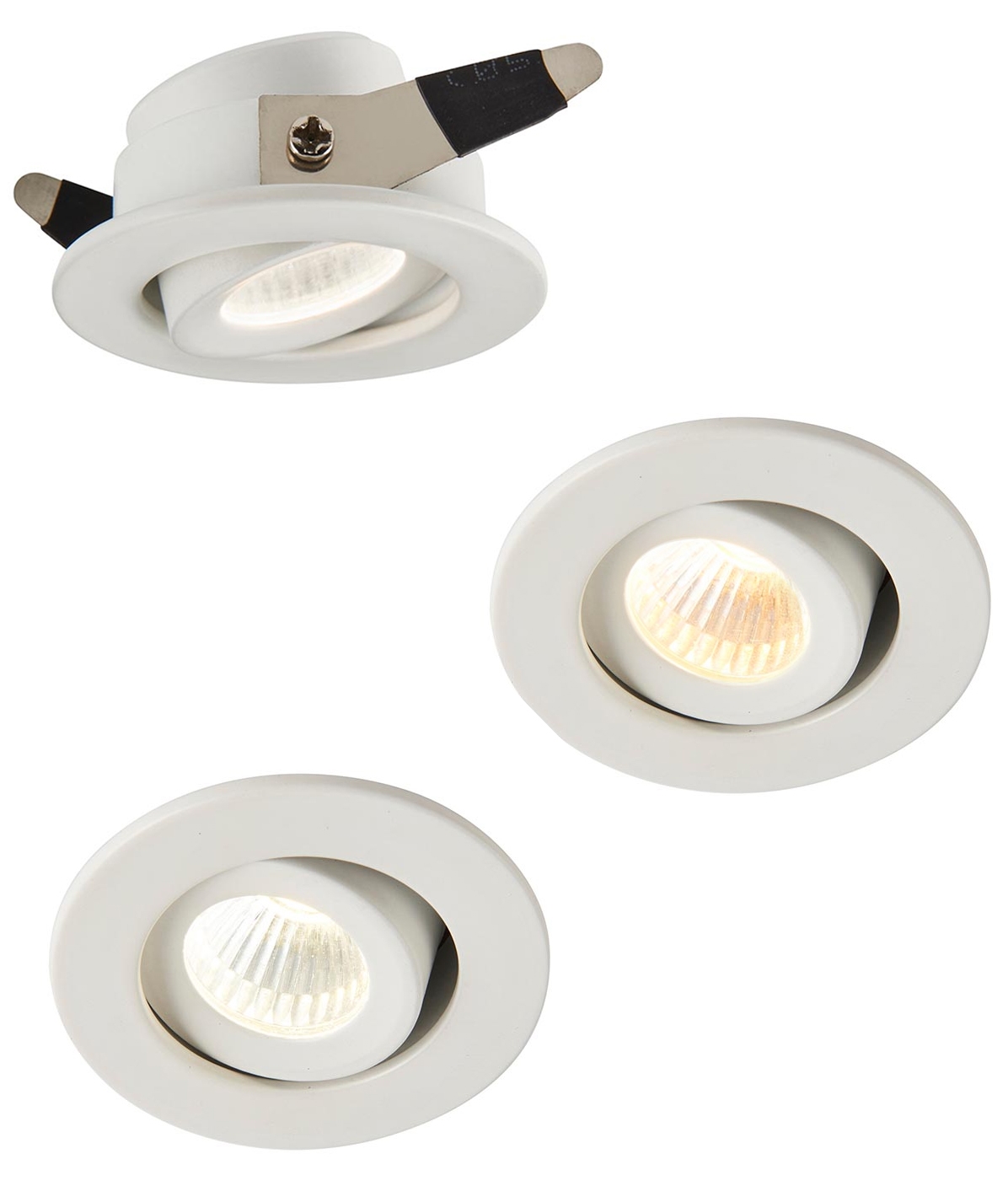 Compact Micro Tilt LED Downlight - 45mm Hole, Shallow 25mm Depth ...