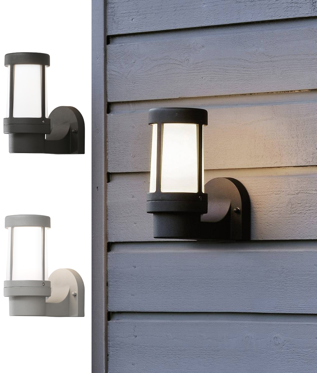 Modern Outdoor Bracket Wall Light - Black or Aluminium