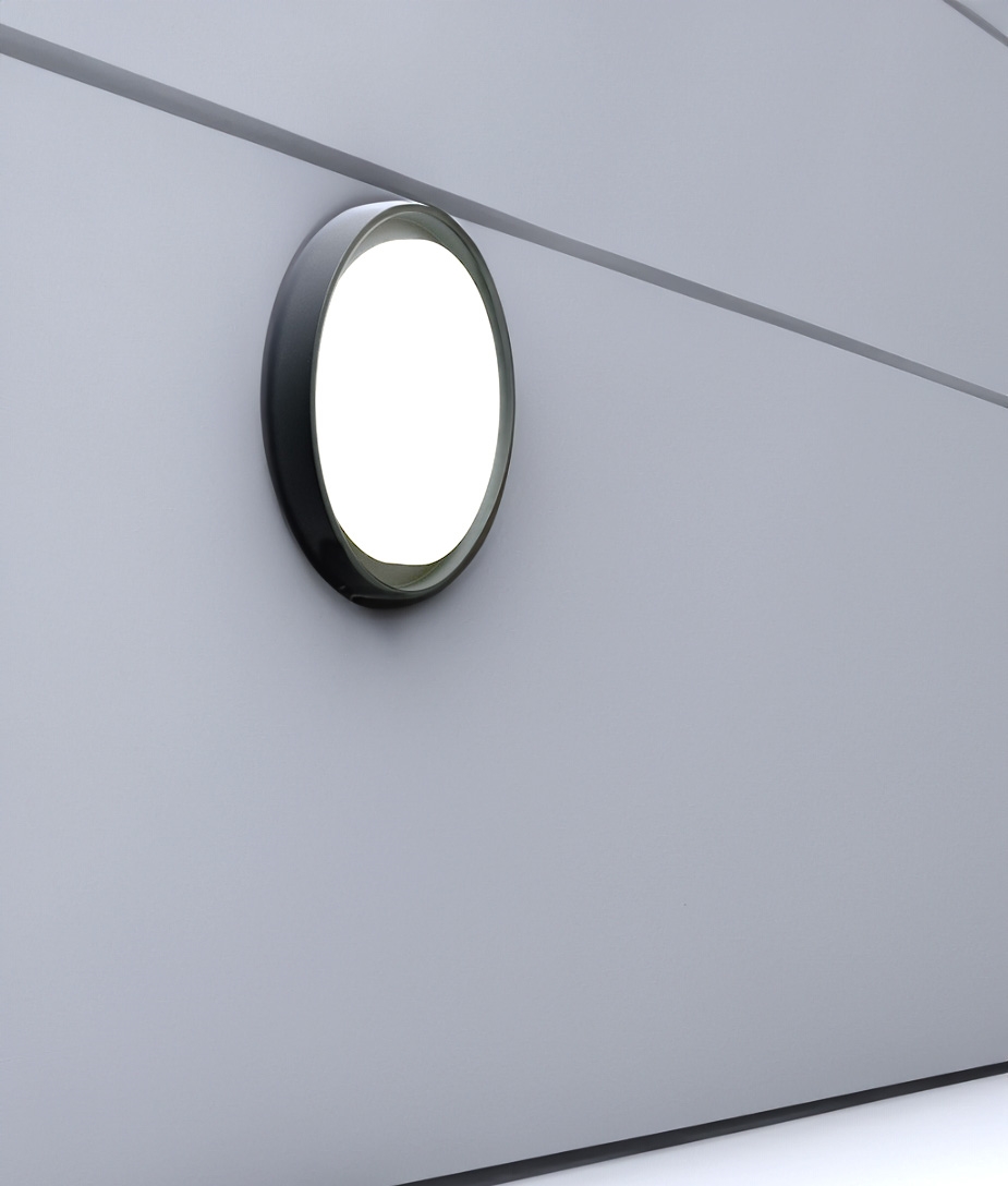 Die-Cast Aluminium & Opal Polycarbonate Round drum Light for Ceiling or ...