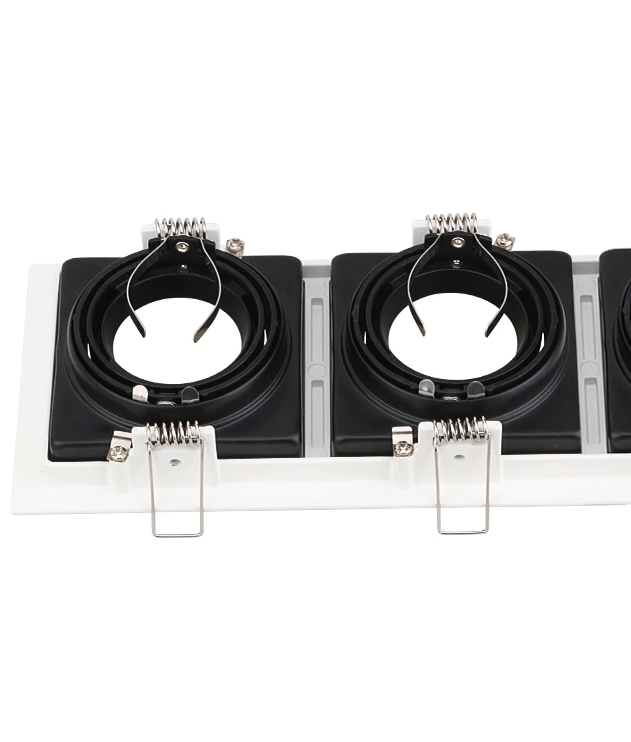 Adjustable Grid Downlights | Single, Double & Triple GU10 in White and ...