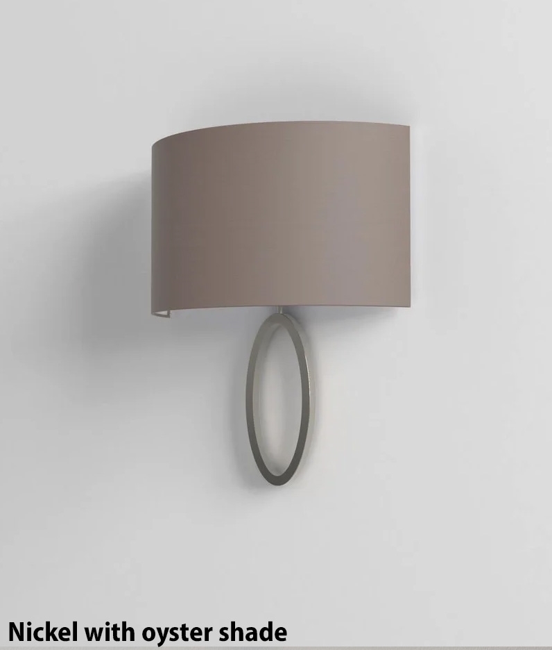 Shallow Projection Wall Light - Wrap-Around Fabric Shade and Zero Glare