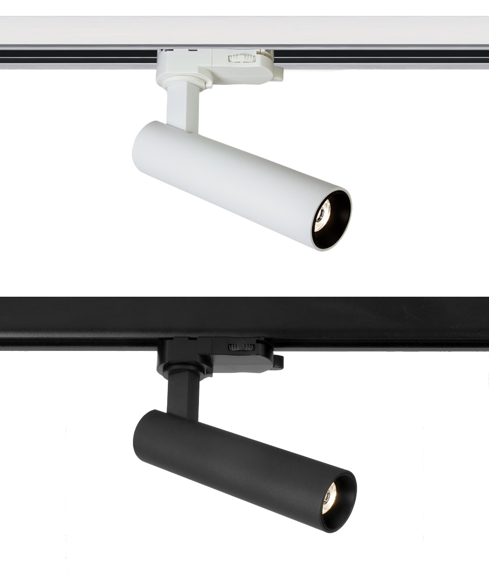 Sleek Design 3 Circuit Track Adustable LED Pencil Track Spot - Black or ...