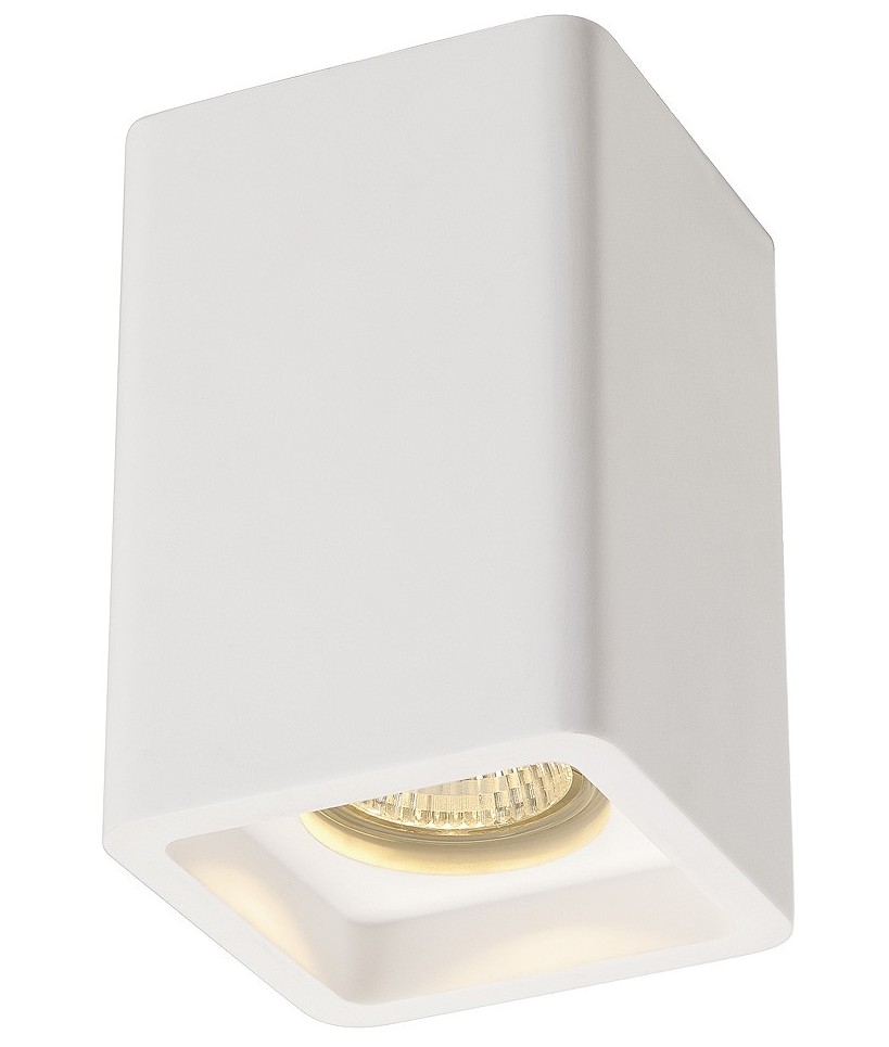 Surface Mounted GU10 Plaster Spotlight in White Finish