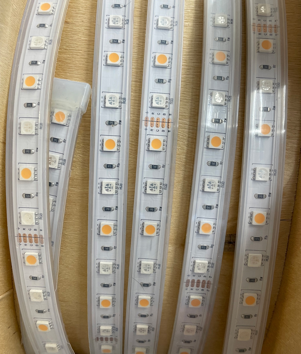 Waterproof to IP65 Flexible LED Lighting Tape - RGB Plus White 3000°k