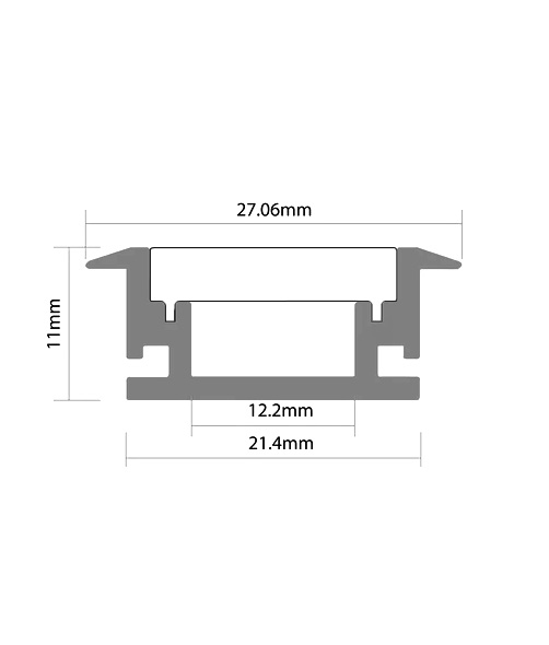 Recessed Floor Aluminium LED Profile – 2m IP67 for Indoor or Outdoor ...