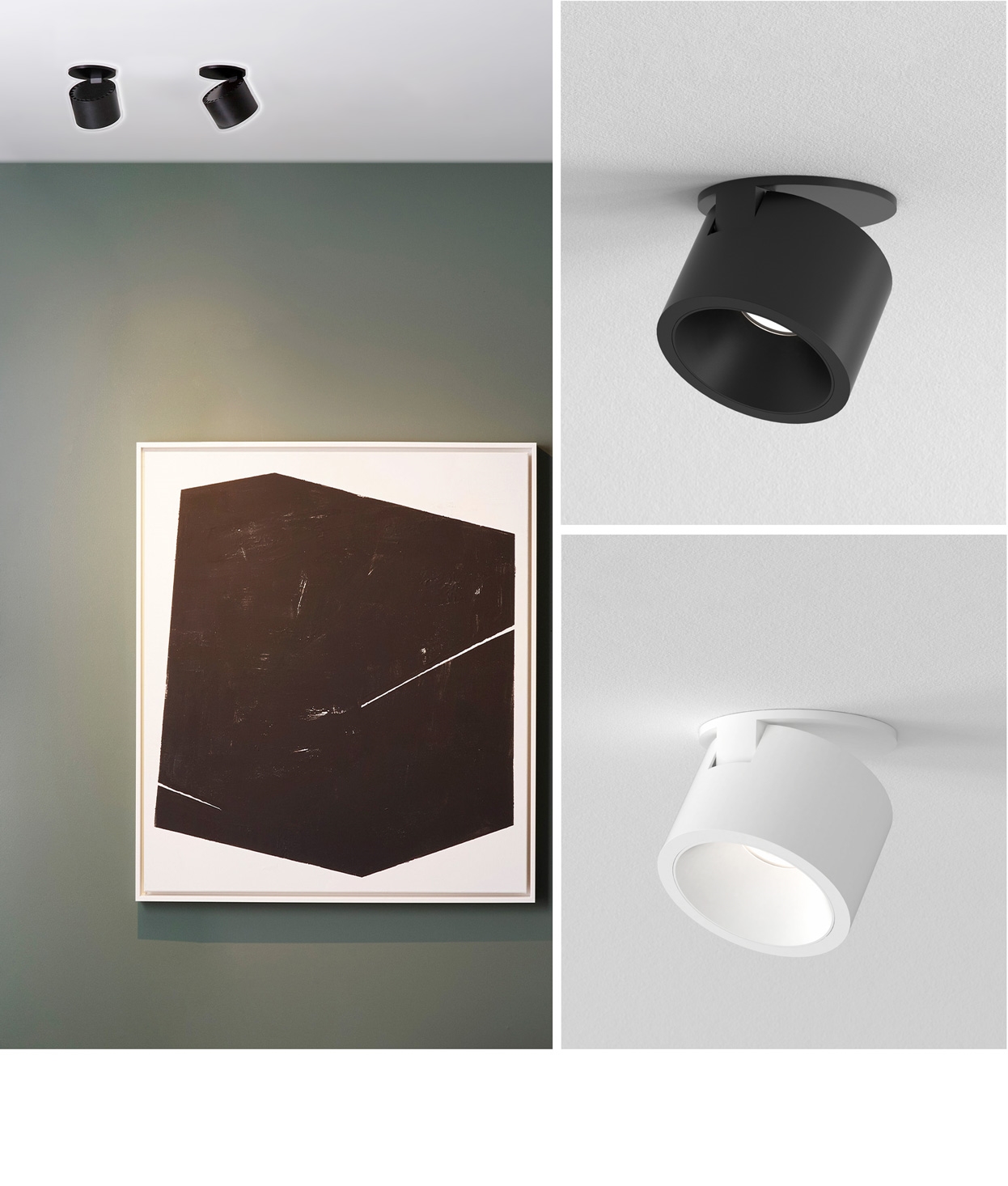 Black or White Recessed Adjustable LED Downlight