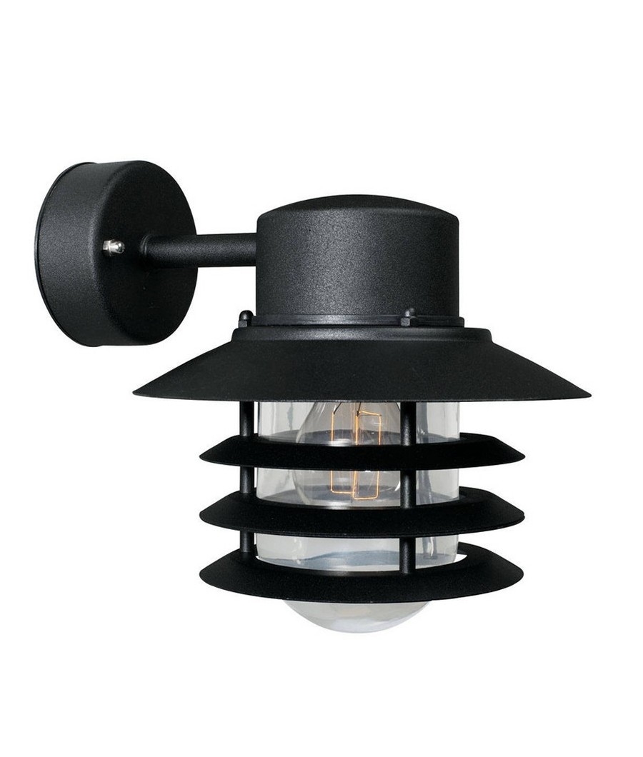 Exterior Bracket Wall Light - Louvred To Reduce Glare Vaned Low Glare ...