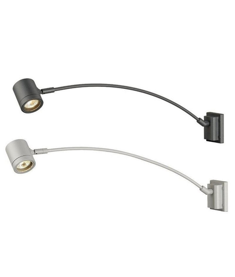 Wall-Fixed Curved Arm Shopfront Spotlight: GU10 Mains Lamp Sign ...