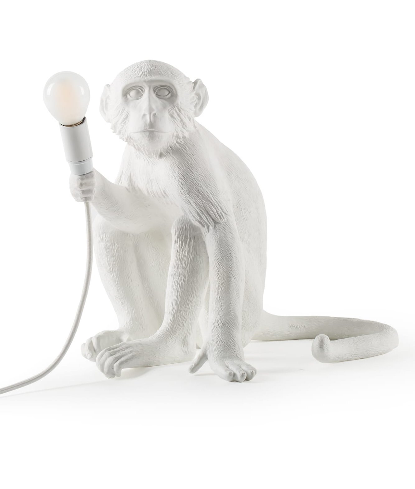 Seletti Sitting Monkey Table Light LED Lamp - Black or White