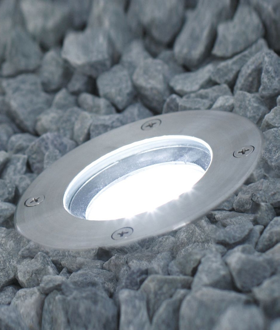 Stainless Steel Small Round GU10 Buried Uplighter