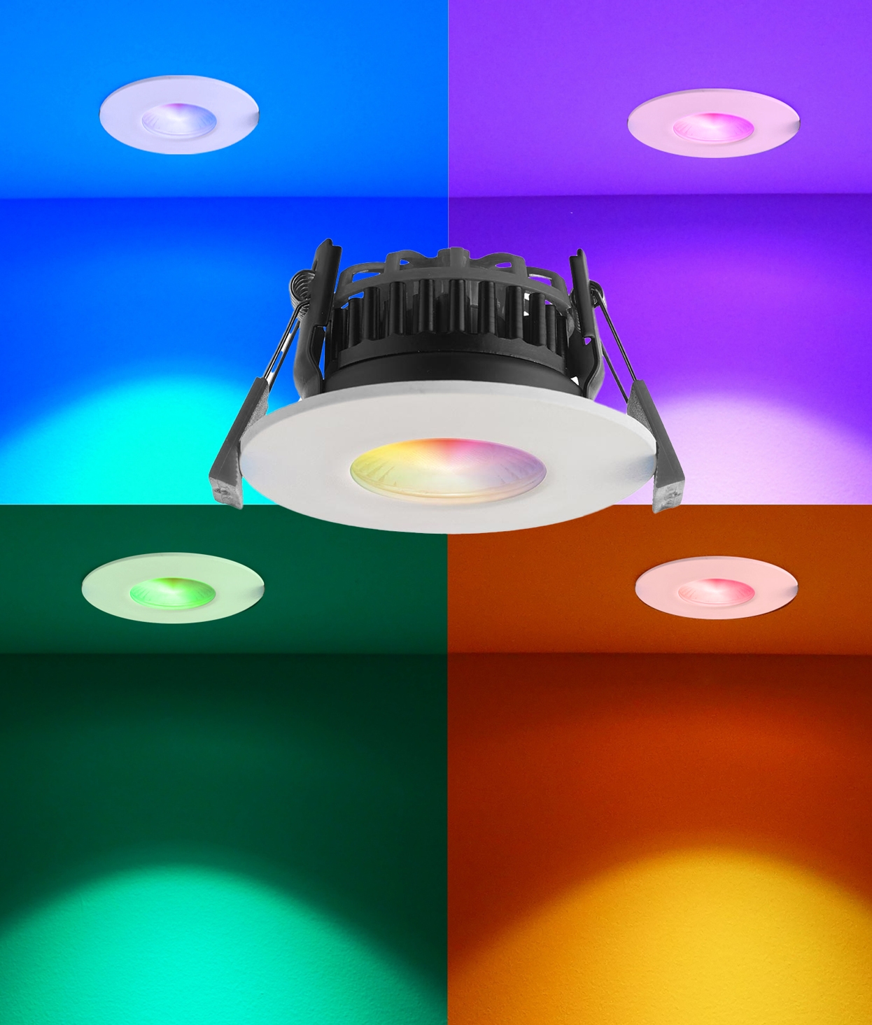 IP65 Bathroom safe Smart LED Downlight - Provides White & Coloured ...