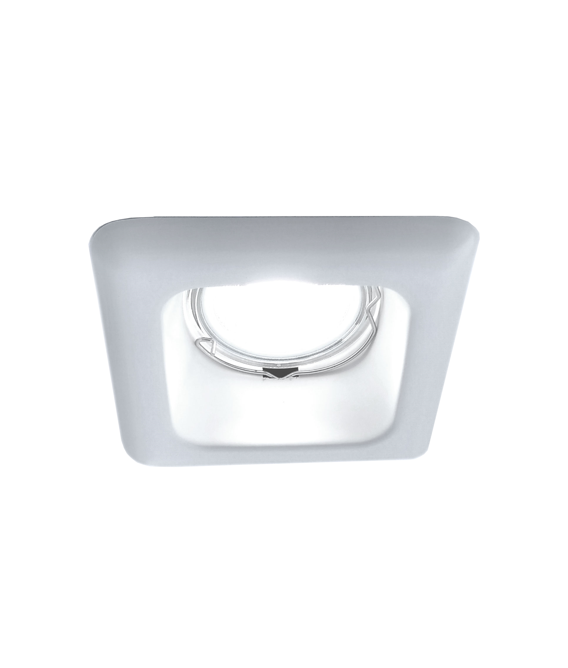 White Square Recessed Downlight - IP23 with Lamp Holders Included ...
