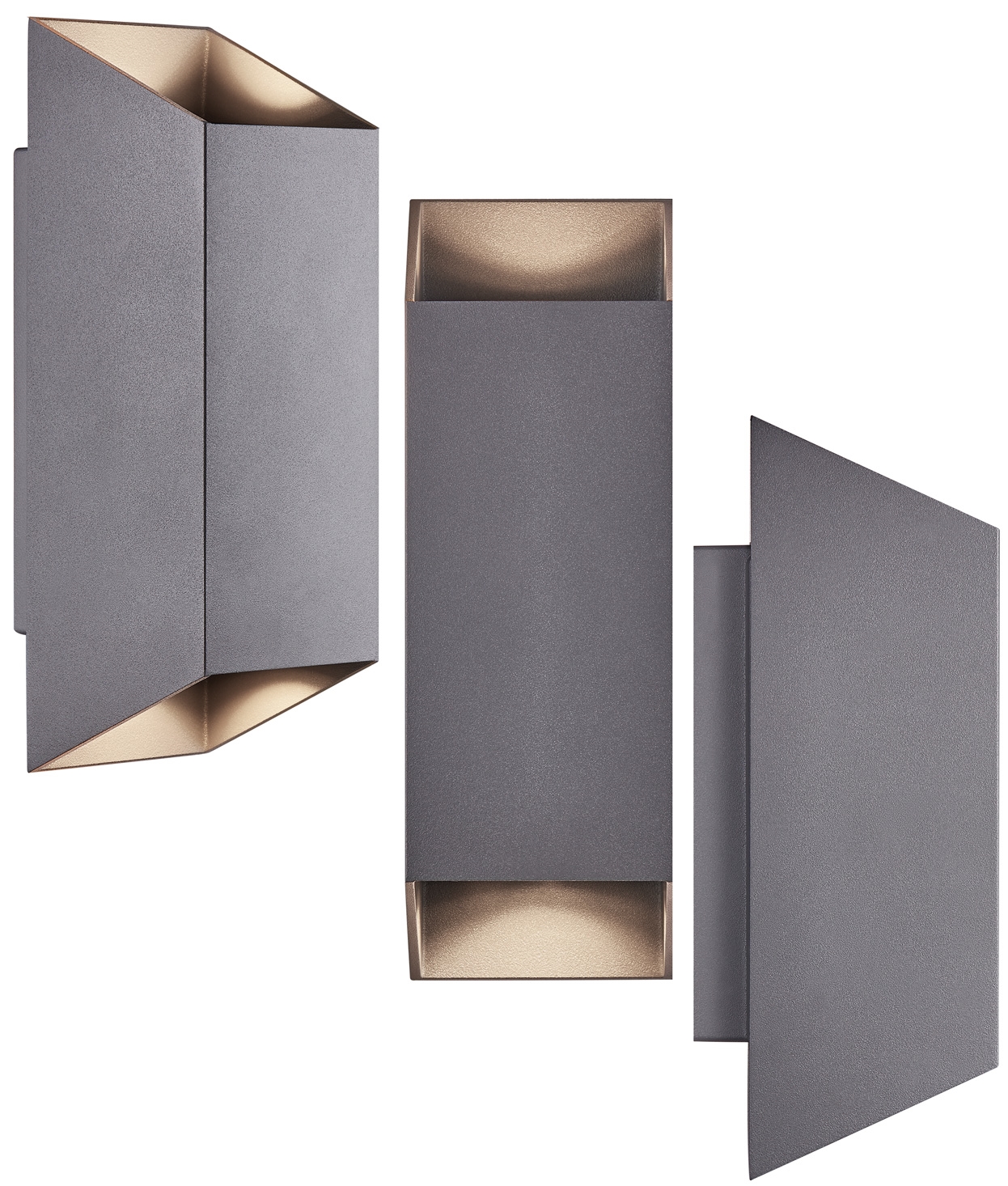 Modern Outdoor Bidirectional Wall Lamp - Lights Up & Down - Rectangular ...