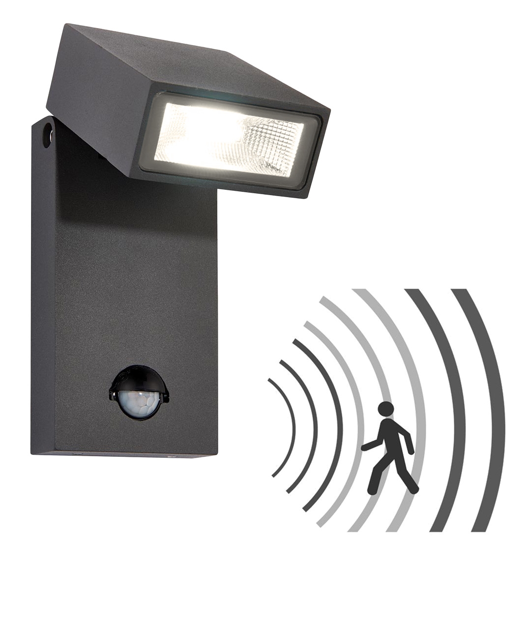 Sensor Activated Stylish Adjustable Exterior Wall Mounted LED ...