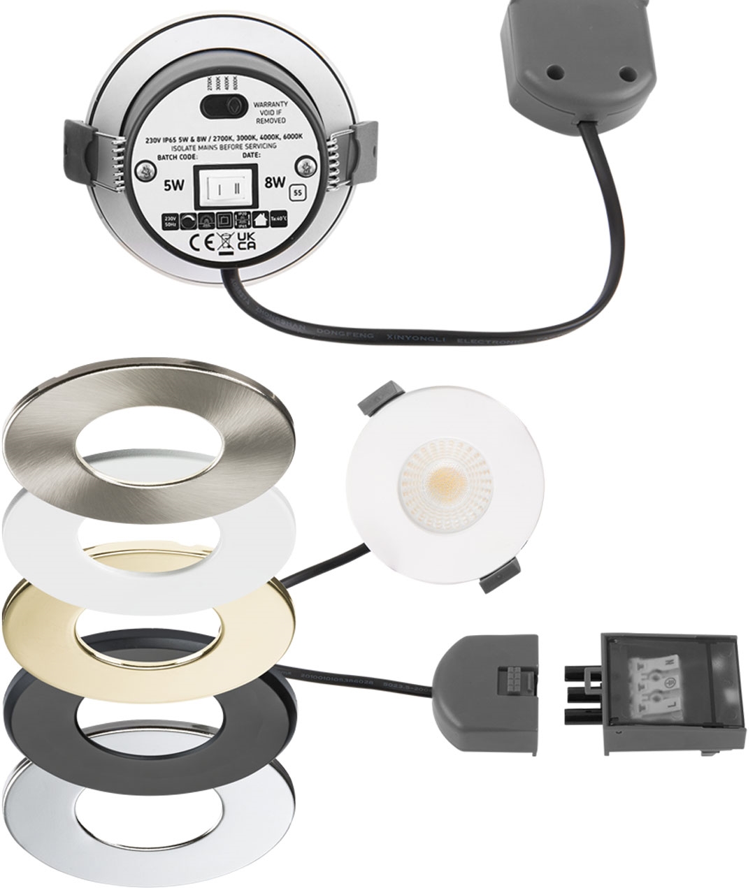 Fire Rated LED Downlight with Changeable Wattages and CCTs - IC and ...