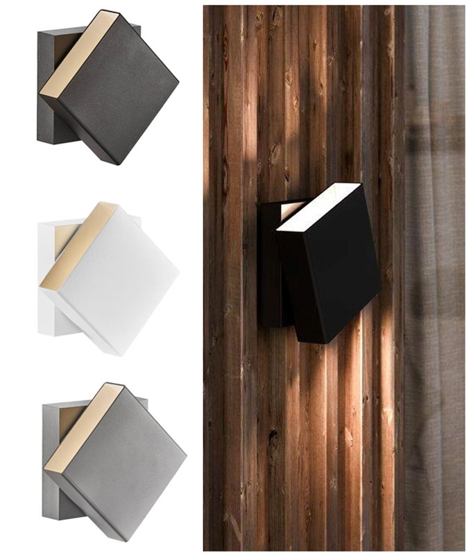 Free Rotation LED Square Outdoor Wall Light
