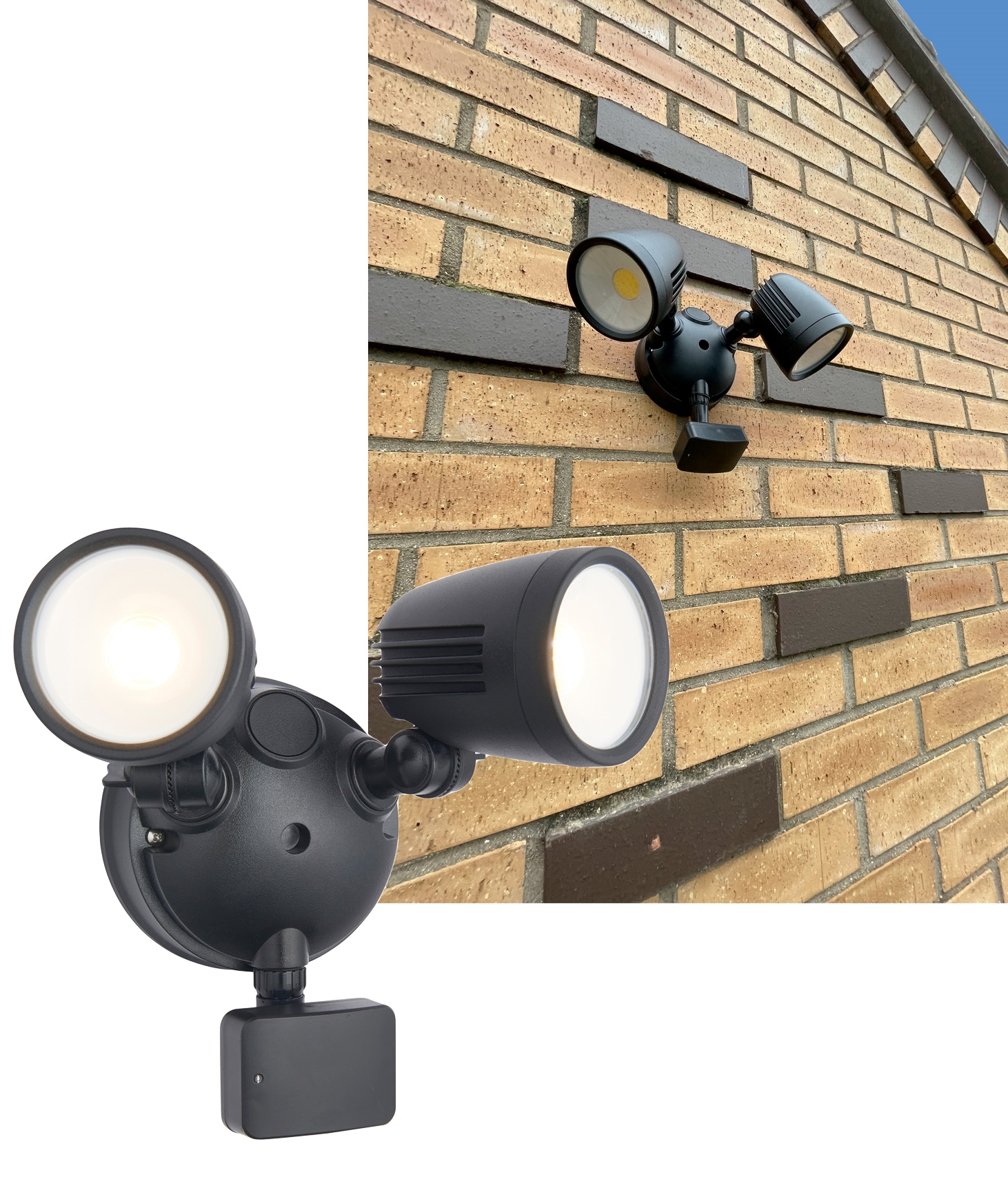 Reliable, Stylish and Practical LED Floodlight - Twin Spots - Microwave Sensor - More Reliable ...