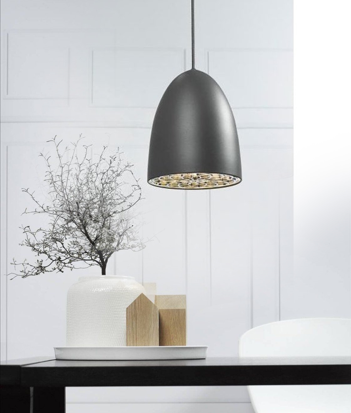 20cm Classic Bullet Light Pendant - Great for kitchens