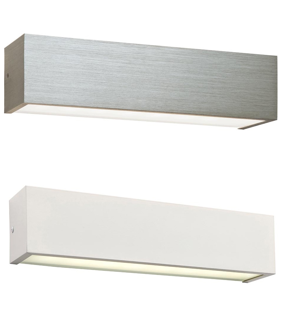 Up and Down Brushed Aluminium LED Wall Light - CCT
