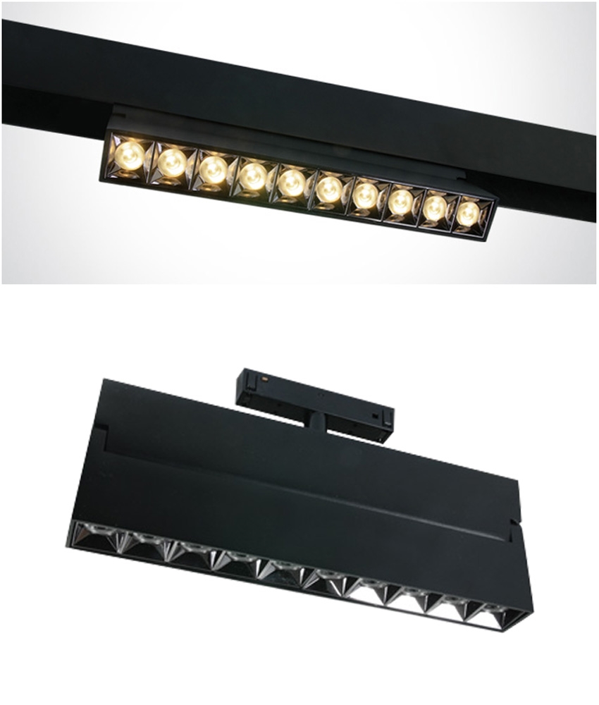 Adjustable Linear LED Track Light for Downlighting and Wall Washing