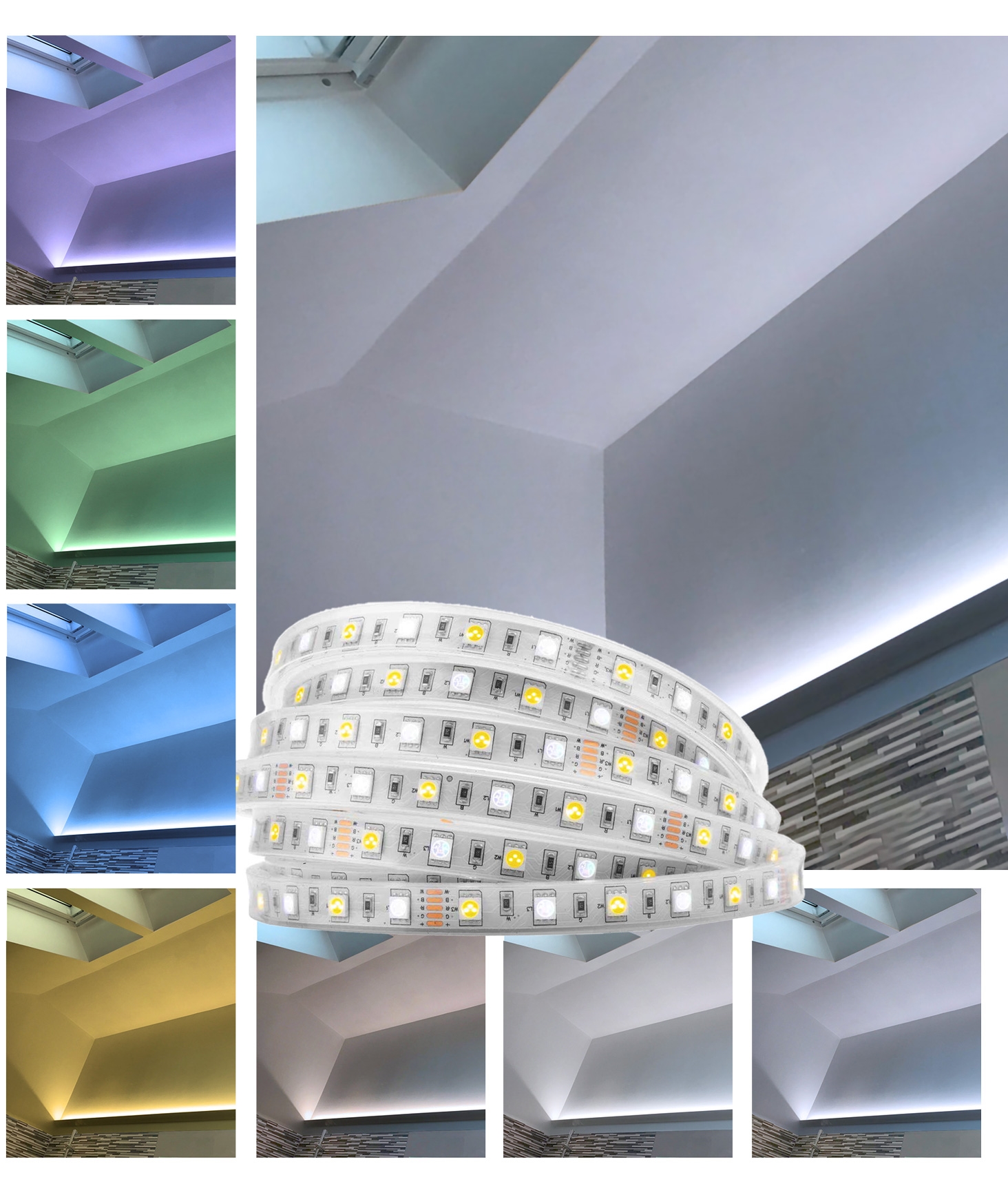 Waterproof to IP65 Flexible LED Lighting Tape - RGB Plus White 3000°k