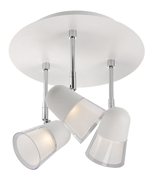 Round Plate with Triple Adjustable LED Ceiling Spots