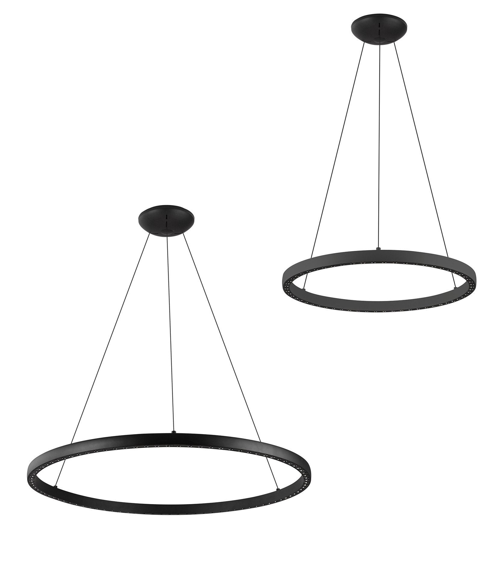 Modern Ring LED Pendant Light – Switch Adjustable LED Up-Down Lighting