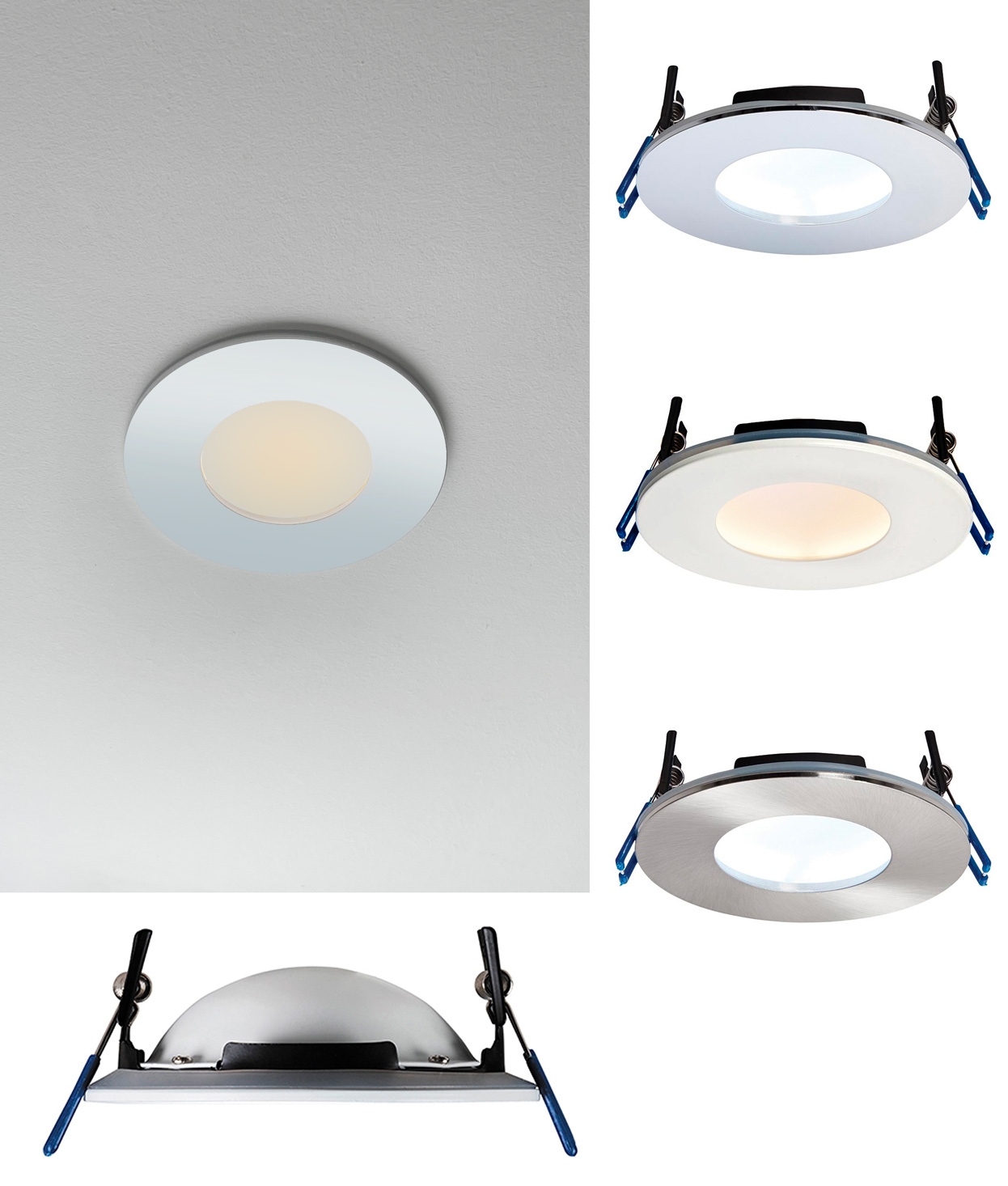 Super Low Profile Fire Rated IP65 LED Dimmable Downlight - Needs only a ...