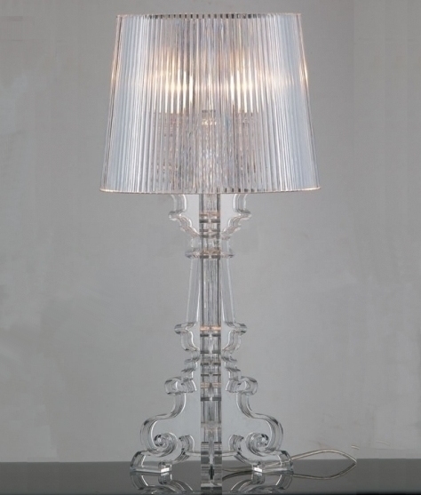 Kartell Bourgie Style Transparent Table Lamp for E14 Lamp