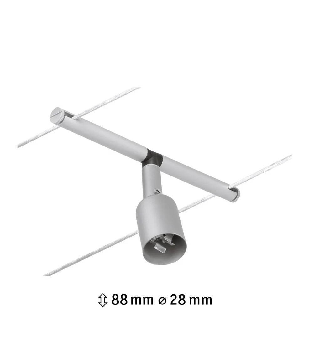 Low Voltage Matt Chrome 5 Light Tension Wire Kit