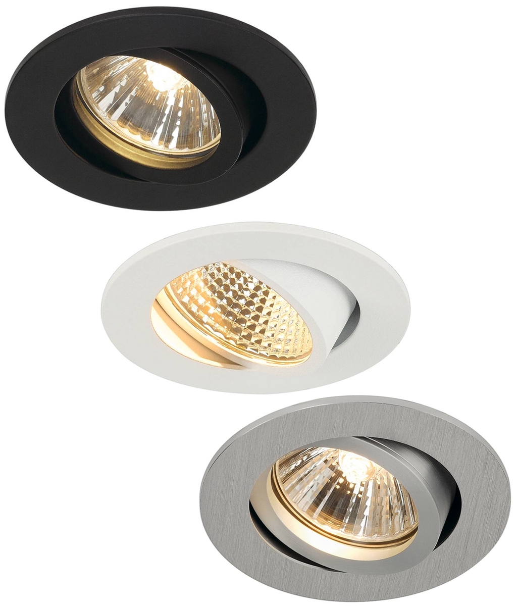 Elegant Adjustable Recessed Downlight - GU10 Compatible in Black, White ...