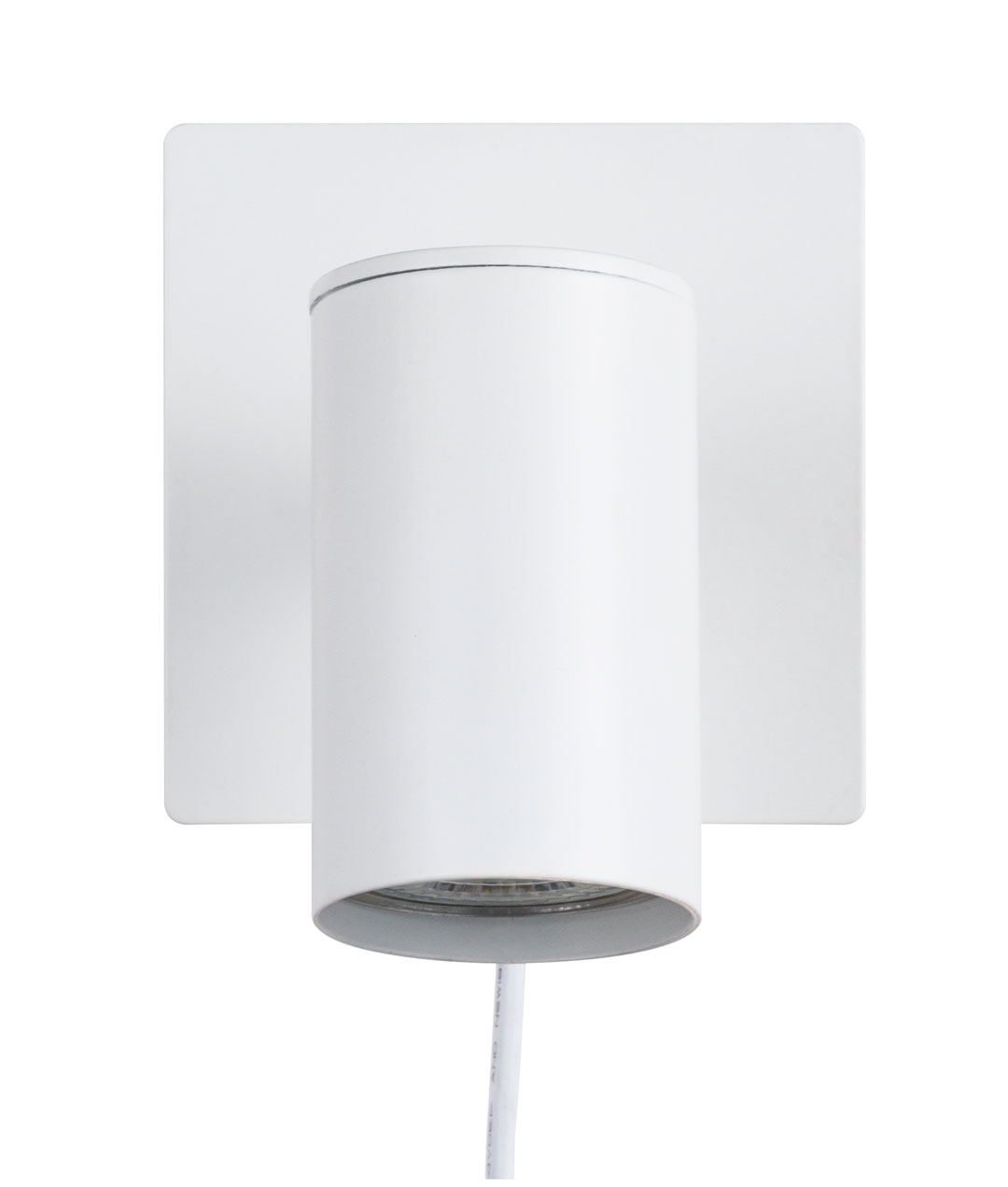 Nordlux 49801001 Single Adjustable White Spotlight - with Optional UK Plug