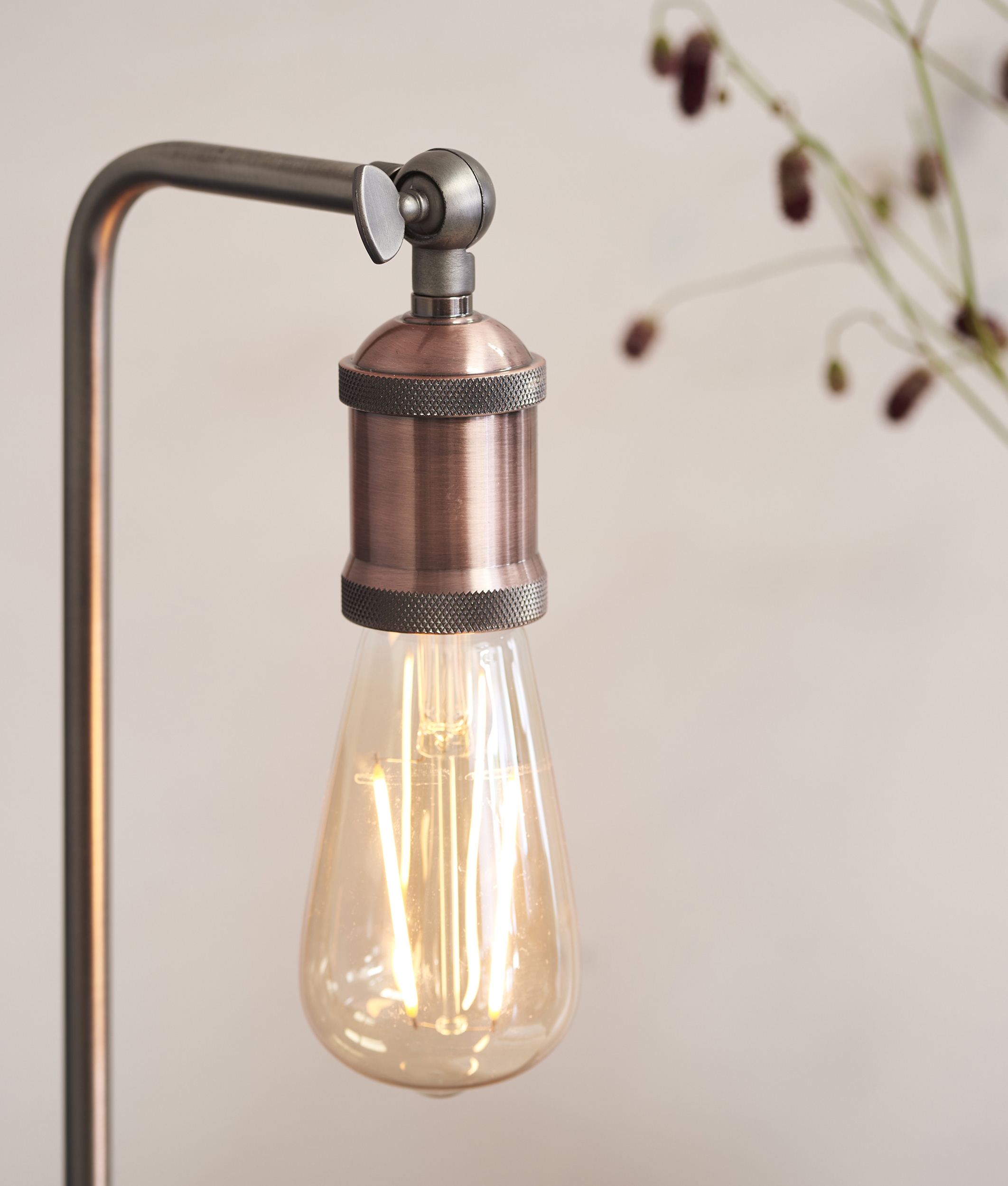 Industrial Adjustable Table Lamp With Toggle Switch - 2 Finishes