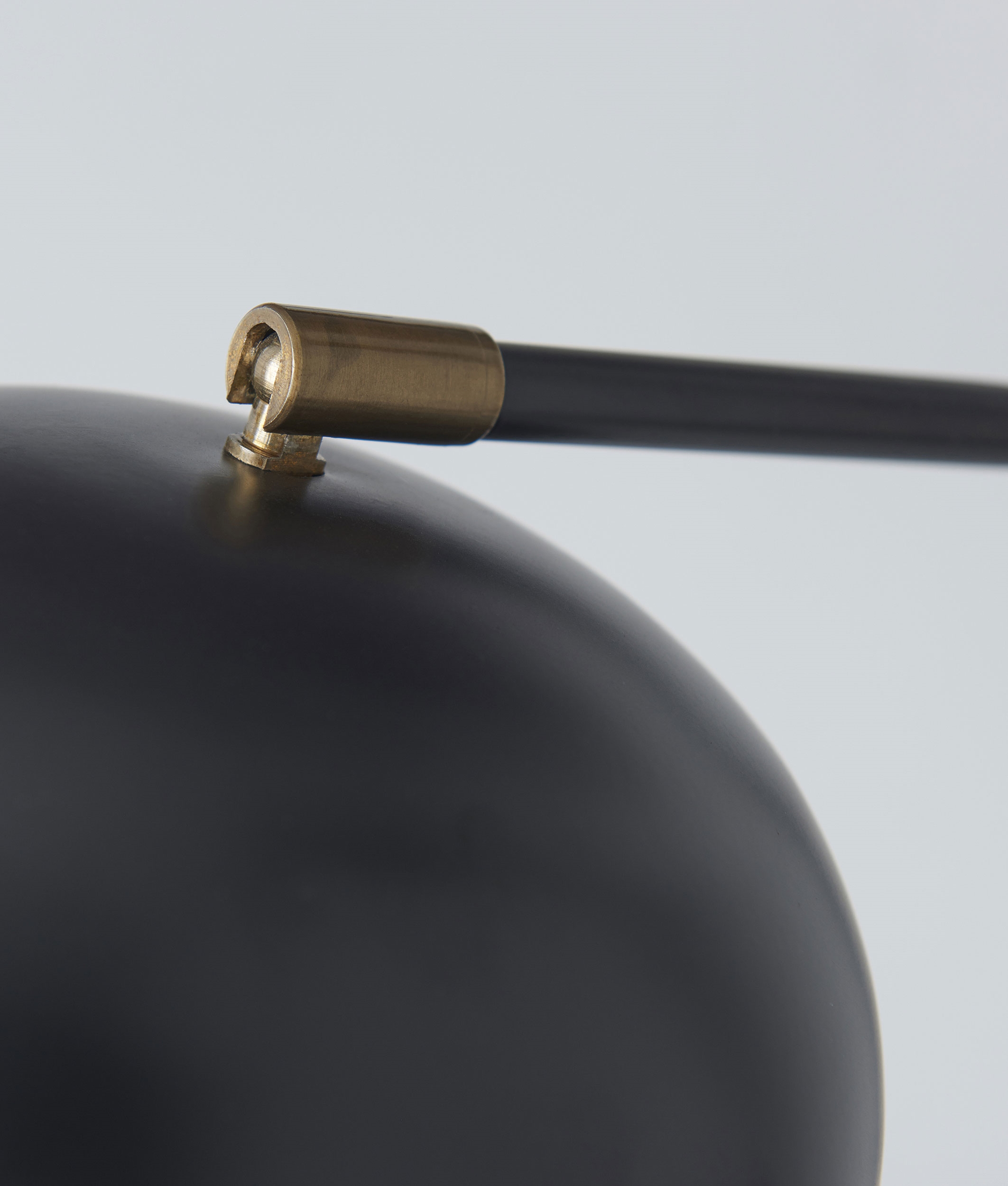 Vintage Mid-Century Modern Adjustable Table Light With Dome Shade