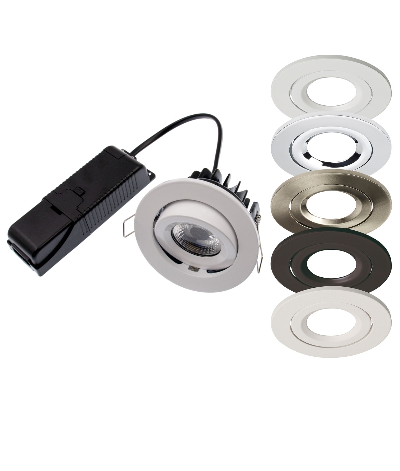 Adjustable Fire-Rated LED Downlight in warm 3000°k or neutral 4000°k ...