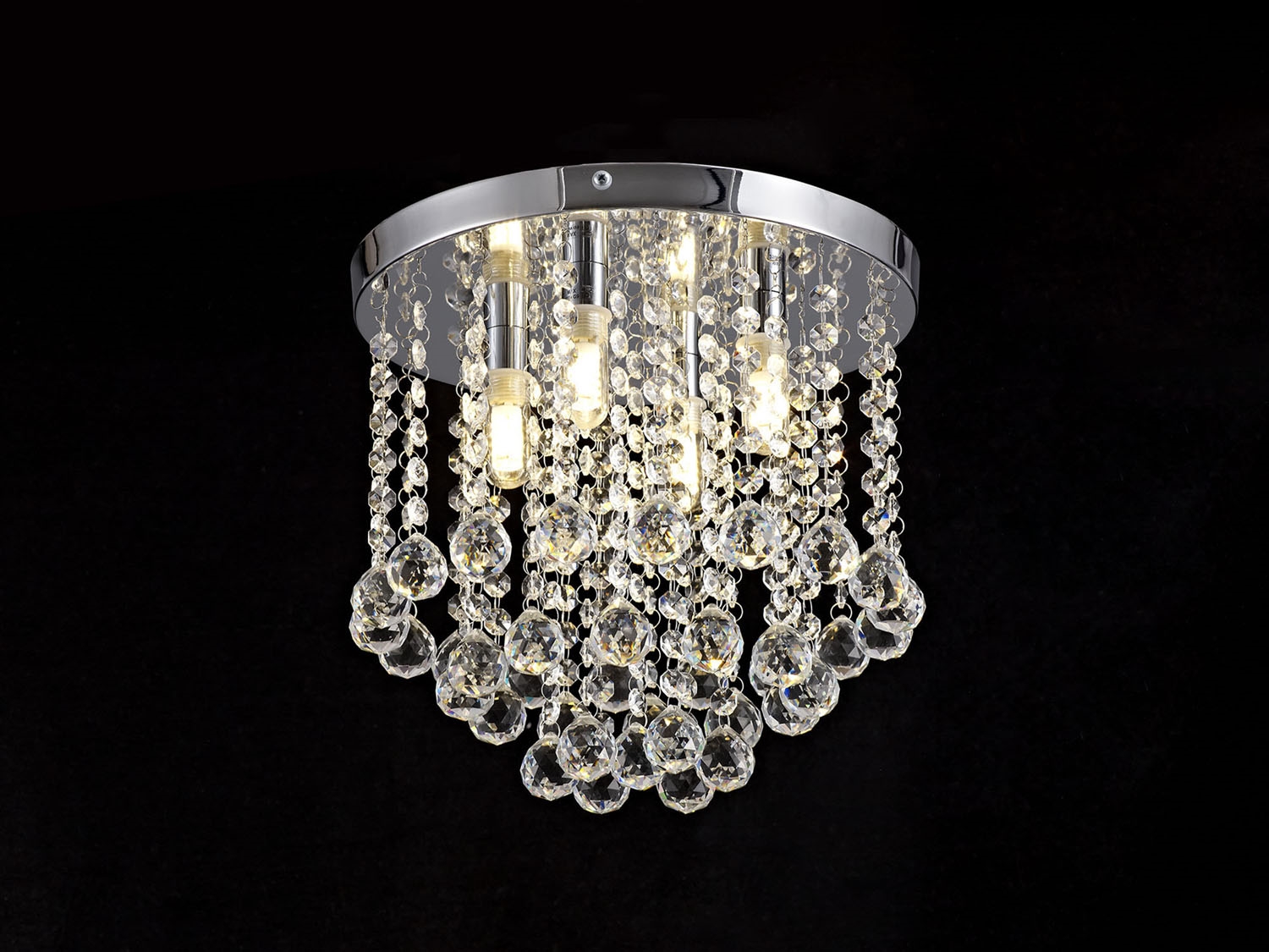 Alesi Ceiling Light - 4 x G9 - IP44 - Polished Chrome & Crystal