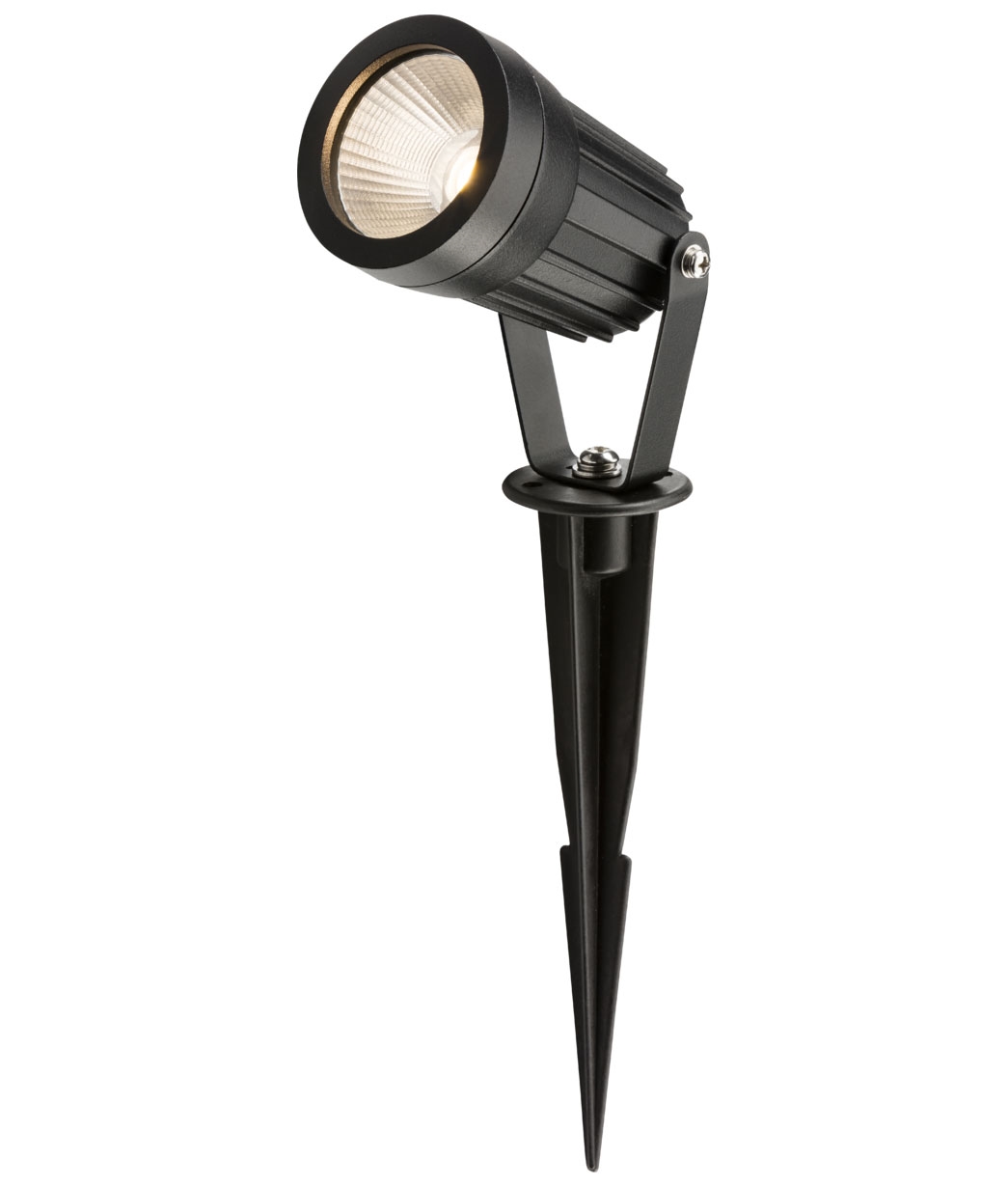 Compact Medium Beam Angle LED Spike Light in Black