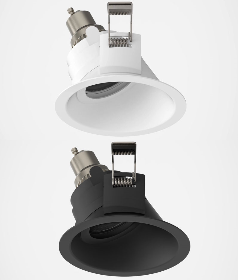 Modern Low Glare Angled Downlight for LED Lamps - Suitable for Bathrooms
