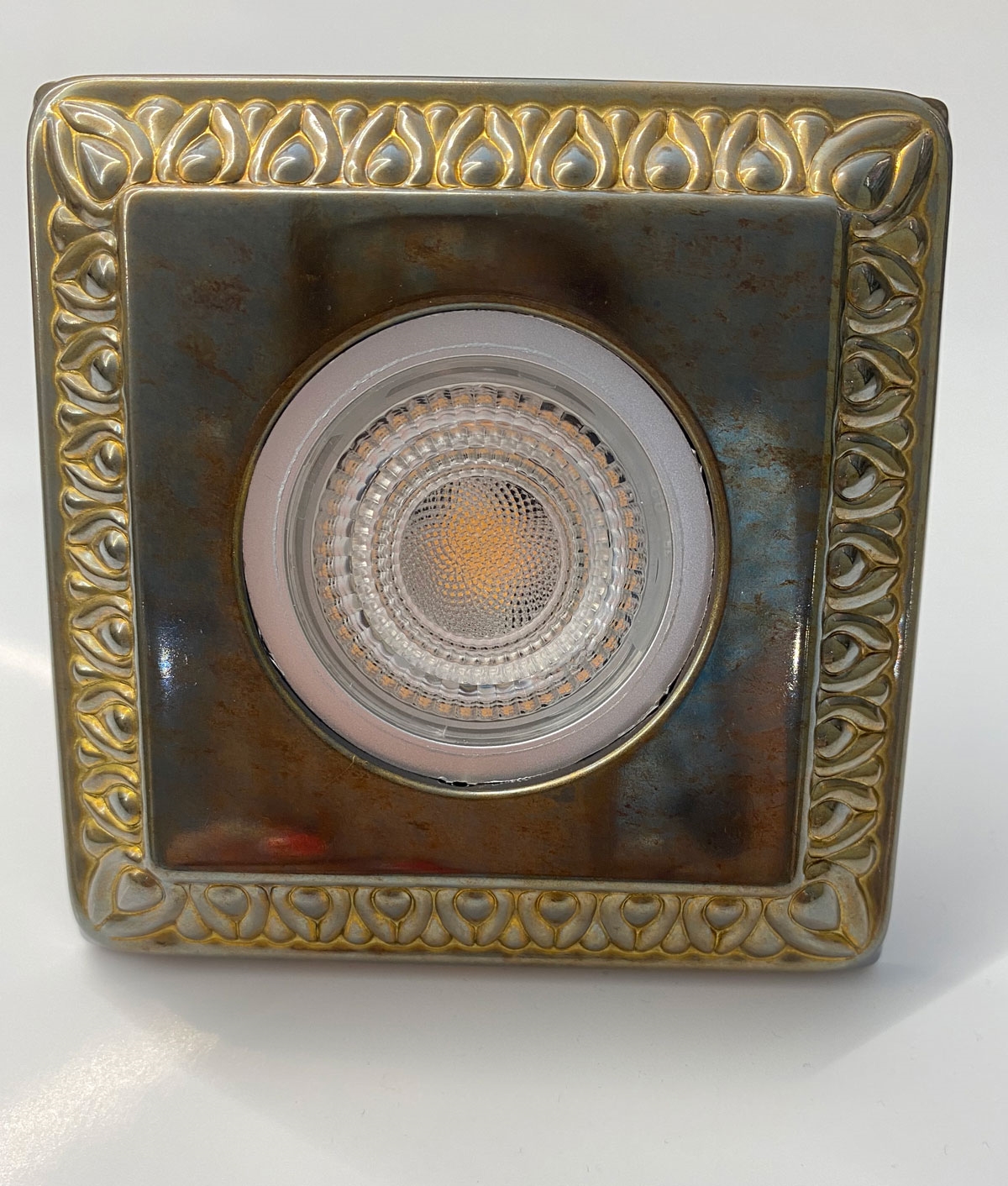 Mullan Lighting Decorative Square Downlight - Embossed & Patterned