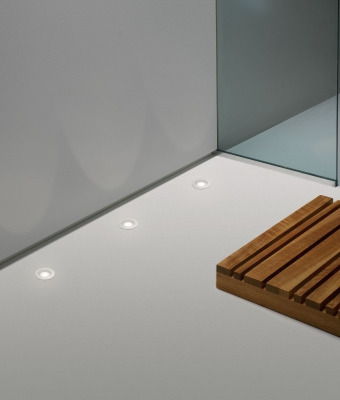 Round LED Ground Light 40mm Diffused Glass - Weatherproof to IP67