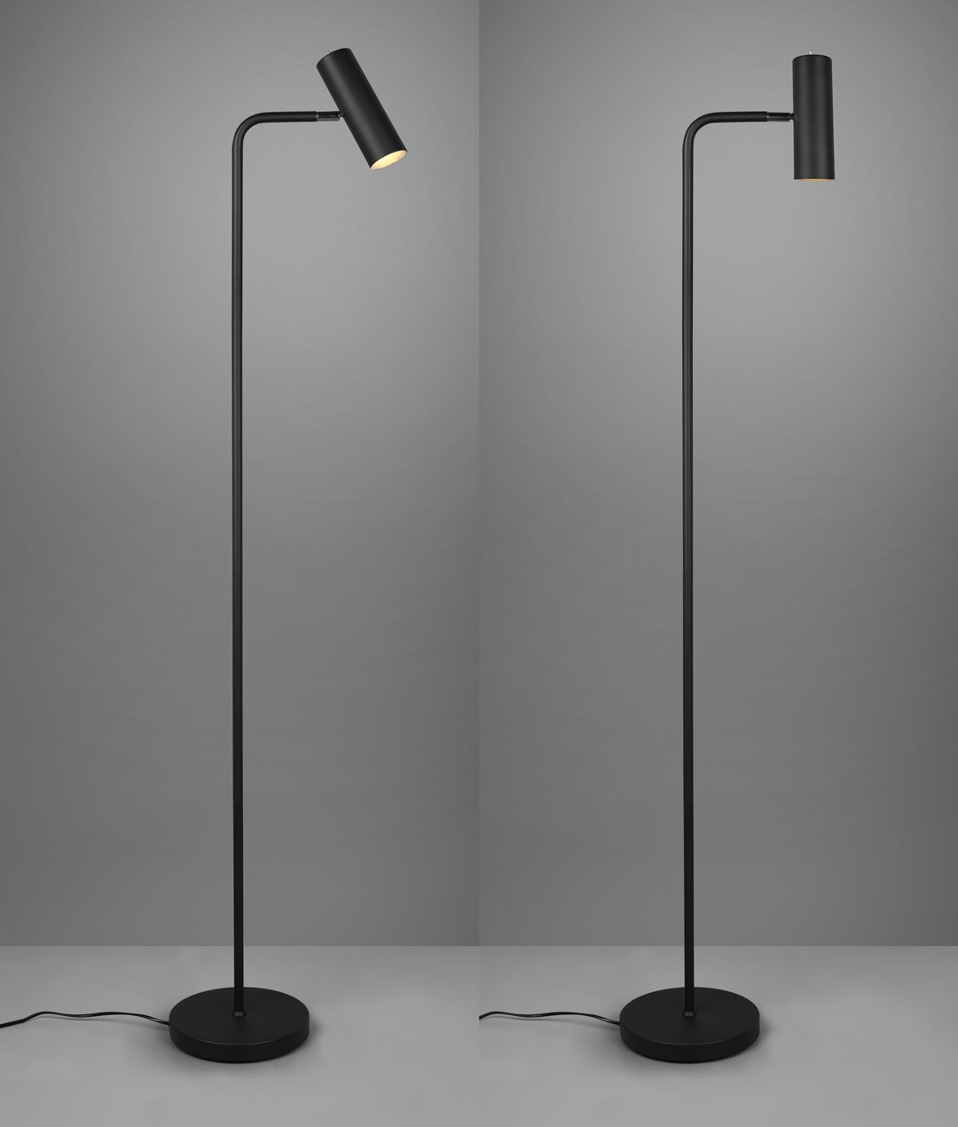Floor Lamp with Adjustable Spotlight Shade - Switched