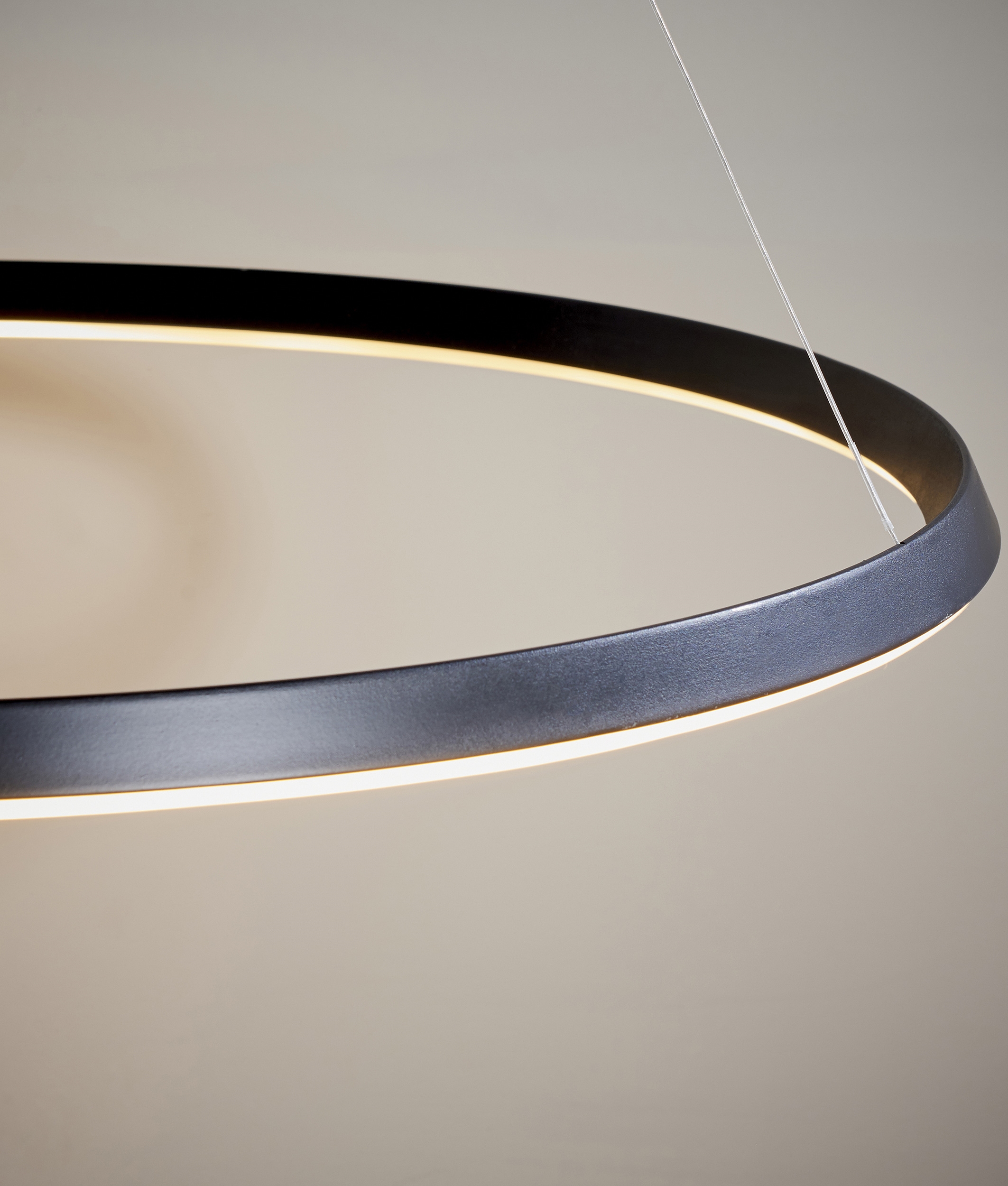 Contemporary 80cm LED Ring Pendant Light - Matt Black or White