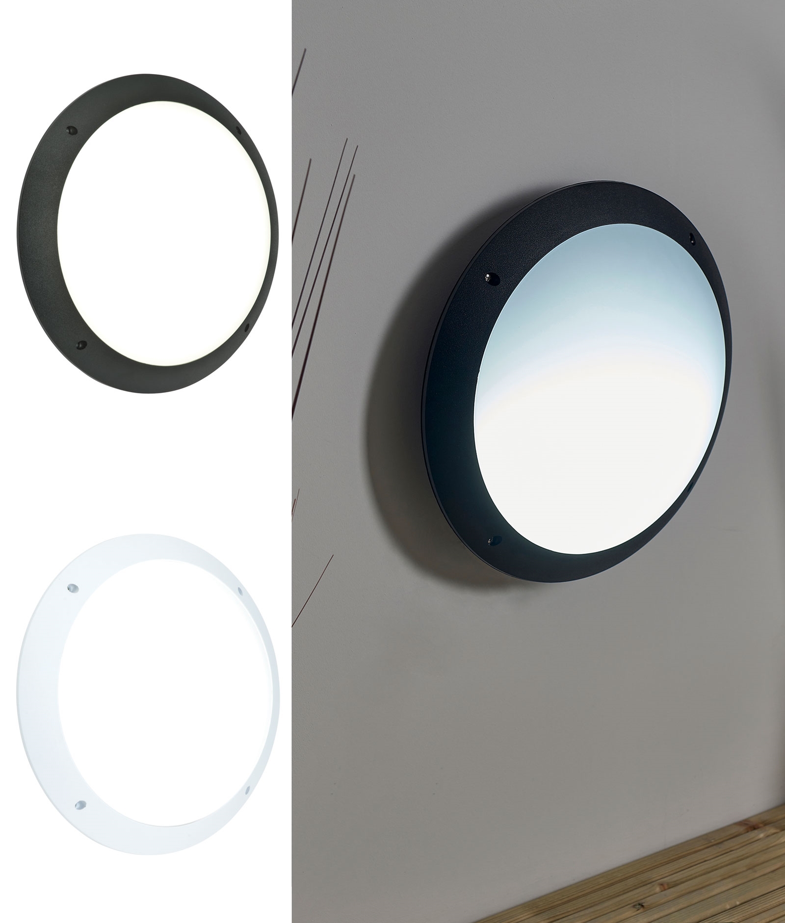LED bulkhead with aluminium housing with polycarbonate diffuser inside ...