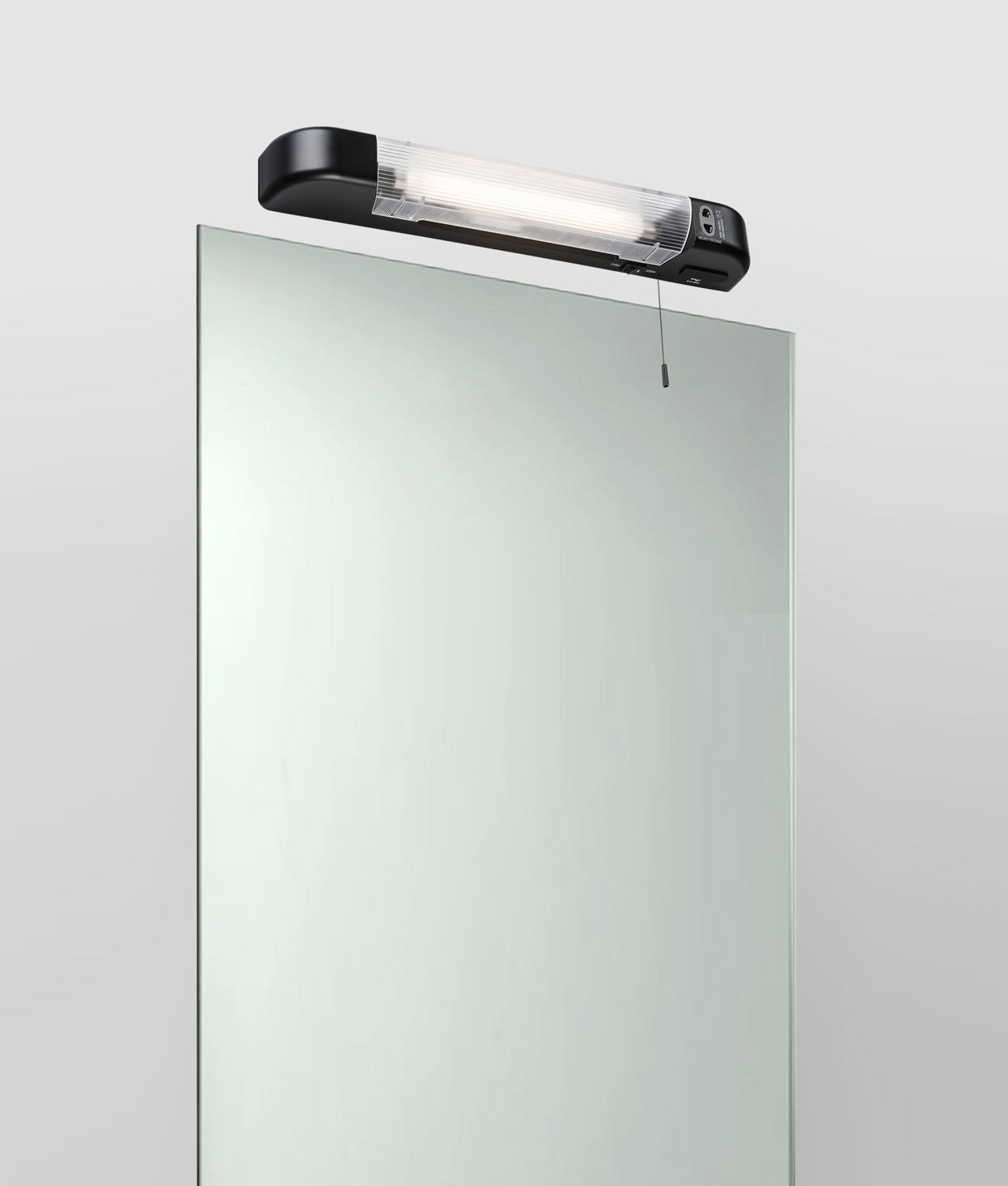 Stylish Design Bathroom Shaver Light - USB Charging & Shaver Socket Black